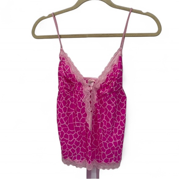 Vintage | Tops | Y2k Jezebel Pink Animal Print Cami Tank Top | Poshmark